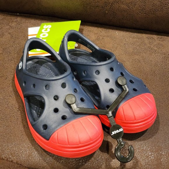 CROCS | Shoes | Crocs Flame Navy W 2 Pairs Kids Bump It Size C7 Sandals ...